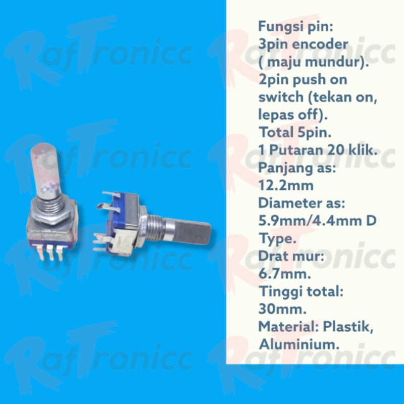 Jual D Shaft 5Pin Blue Rotary Encoder Digital Potentio Meter & Switch ... Jual D Shaft 5Pin Blue Rotary Encoder Digital Potentio Meter & Switch ...