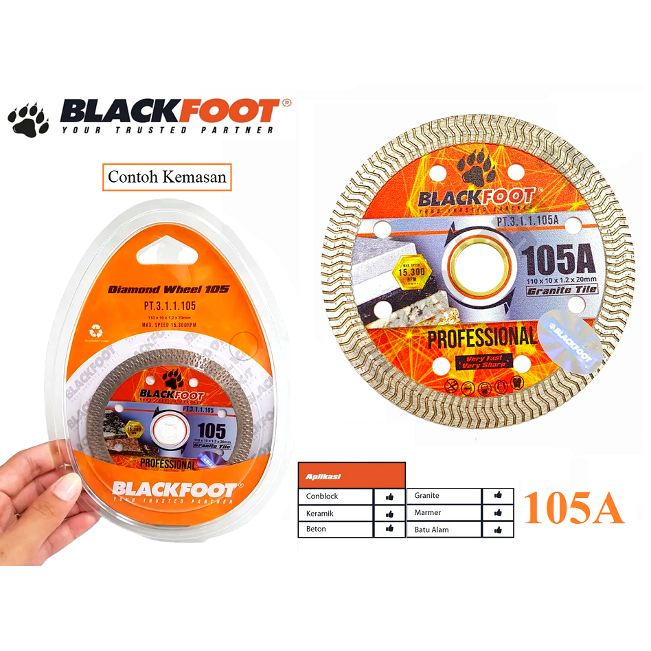 Jual BLACKFOOT Diamond Wheel Turbo Arrow DW 105A 105 A / Pisau Potong 4 ...