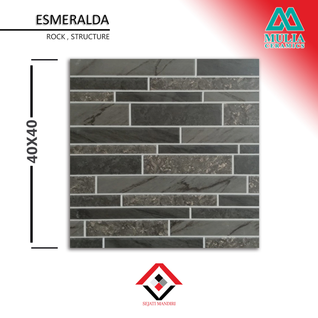 Jual keramik 40x40 - motif batu alam - mulia esmeralda gro | Shopee ...