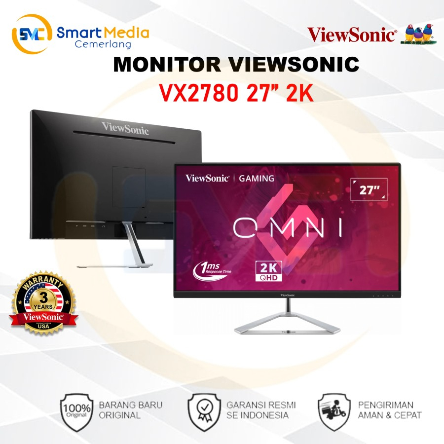 Jual Monitor Gaming 27" ViewSonic VX2780-2K HDR10 170Hz 1ms IPS 2K QHD | Shopee Indonesia