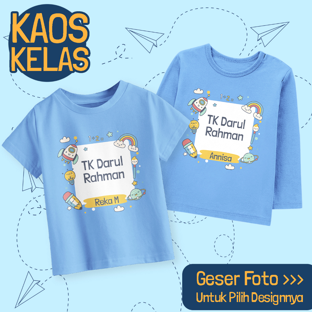 Jual Kaos Custom Sekolah Paud TK SD Anak dan Dewasa Unisex, Ayo Buat Kaos Kelasmu Sendiri ...