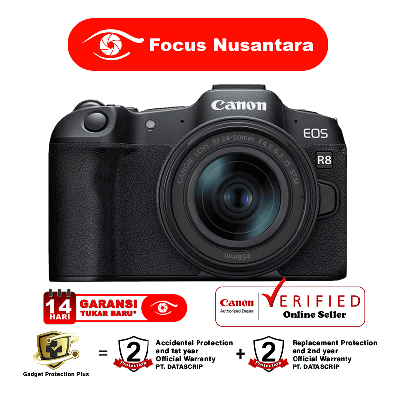 Jual Canon EOS R8 Body Only / EOS R 8 Kit 24-50mm Kamera Mirrorless ...