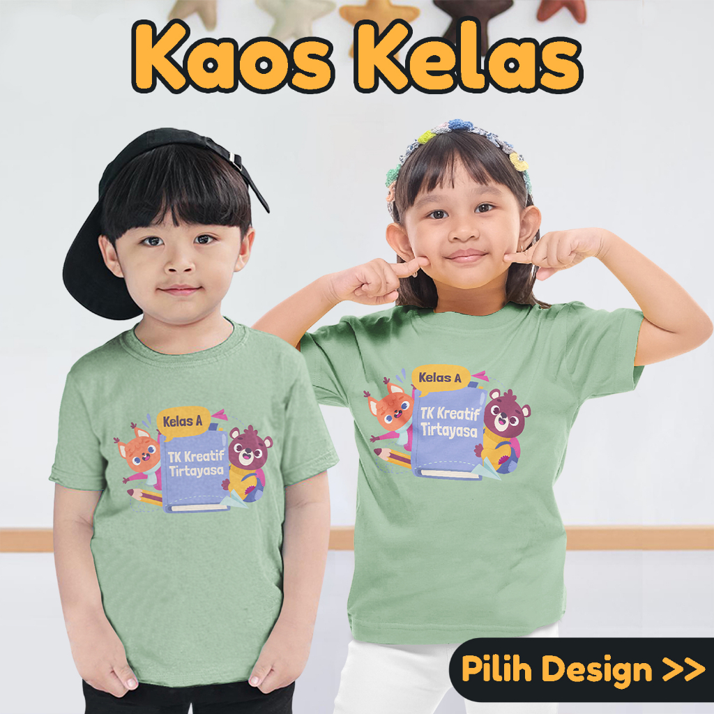 Jual Kaos Anak TK/Paud Custom Nama Dan Katalog Design Anak Dan Dewasa ...