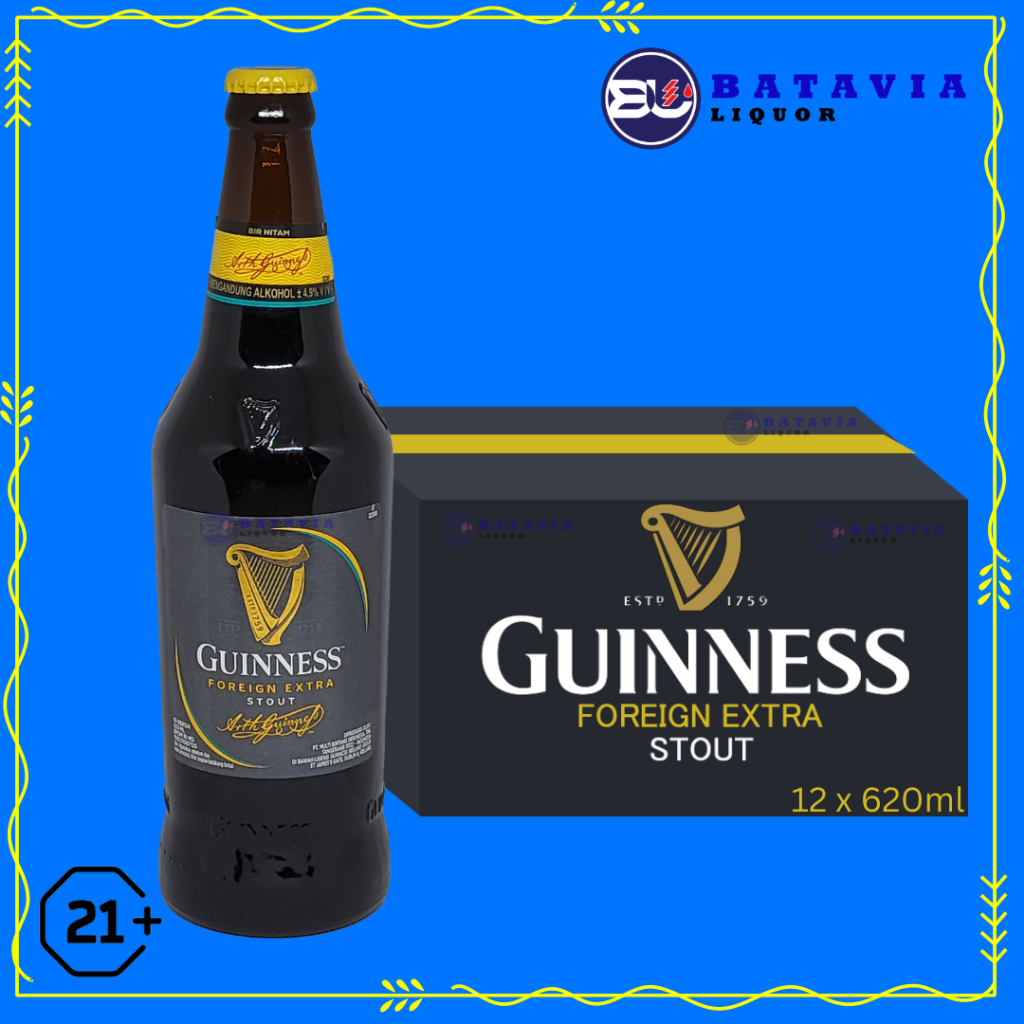 Jual Guinness Foreign Extra Stout 620ml 12 Botol | Shopee Indonesia