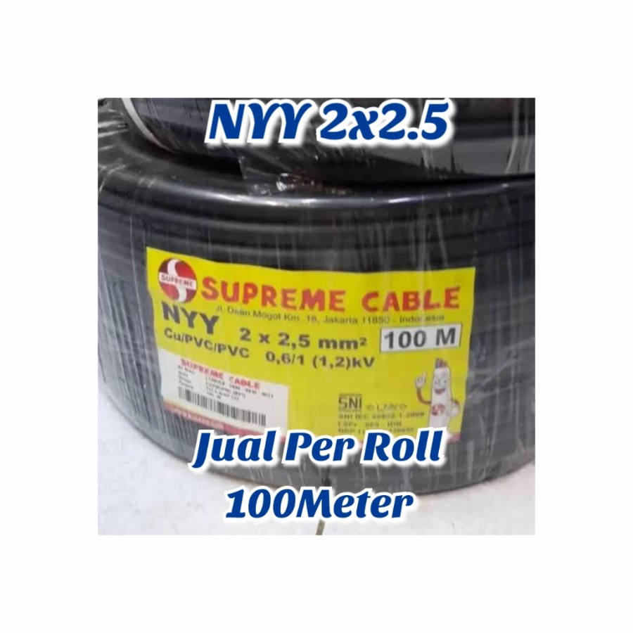 Jual Kabel NYY 2x2.5 Supreme 100M - Jual Per Roll | Shopee Indonesia