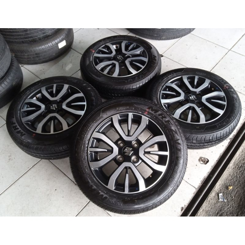 Jual Velg Mobil Second OEM S-Preso Ring 14 Pcd 4x100+Ban MRF 165 70 r14 ...