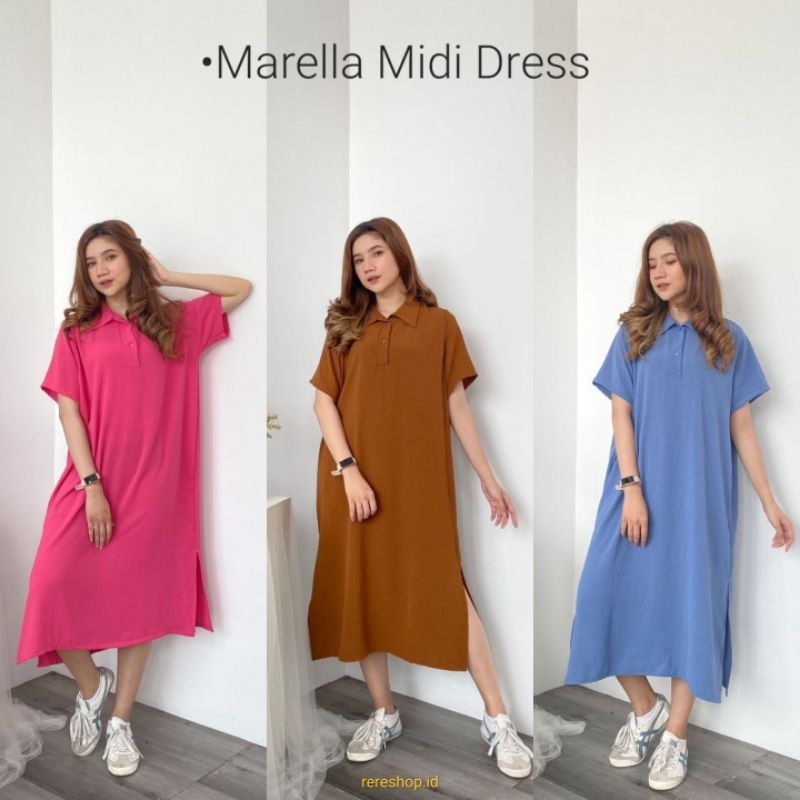 Jual Marella Midi Dress Busui || Daster Jumbo Cringkle Wanita Kekinian ...