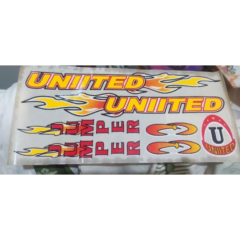 Jual Sticker Sepeda United Jumper Api 1 lembar | Shopee Indonesia