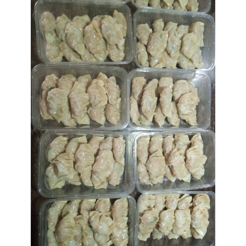 Jual pangsit ayam Frozen/goreng/rebus/kulit bulat/halal | Shopee Indonesia