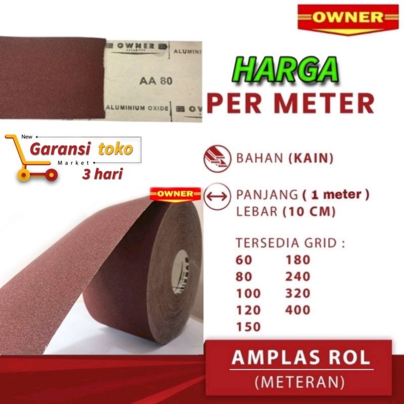 Jual AMPLAS METERAN AMPLAS ROLL AMPLAS realpic ready ukuran | Shopee ...
