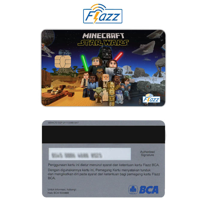 Jual Minecraft StarWars Kartu E-Money Flazz BCA Gen 2 NFC Custom Card ...