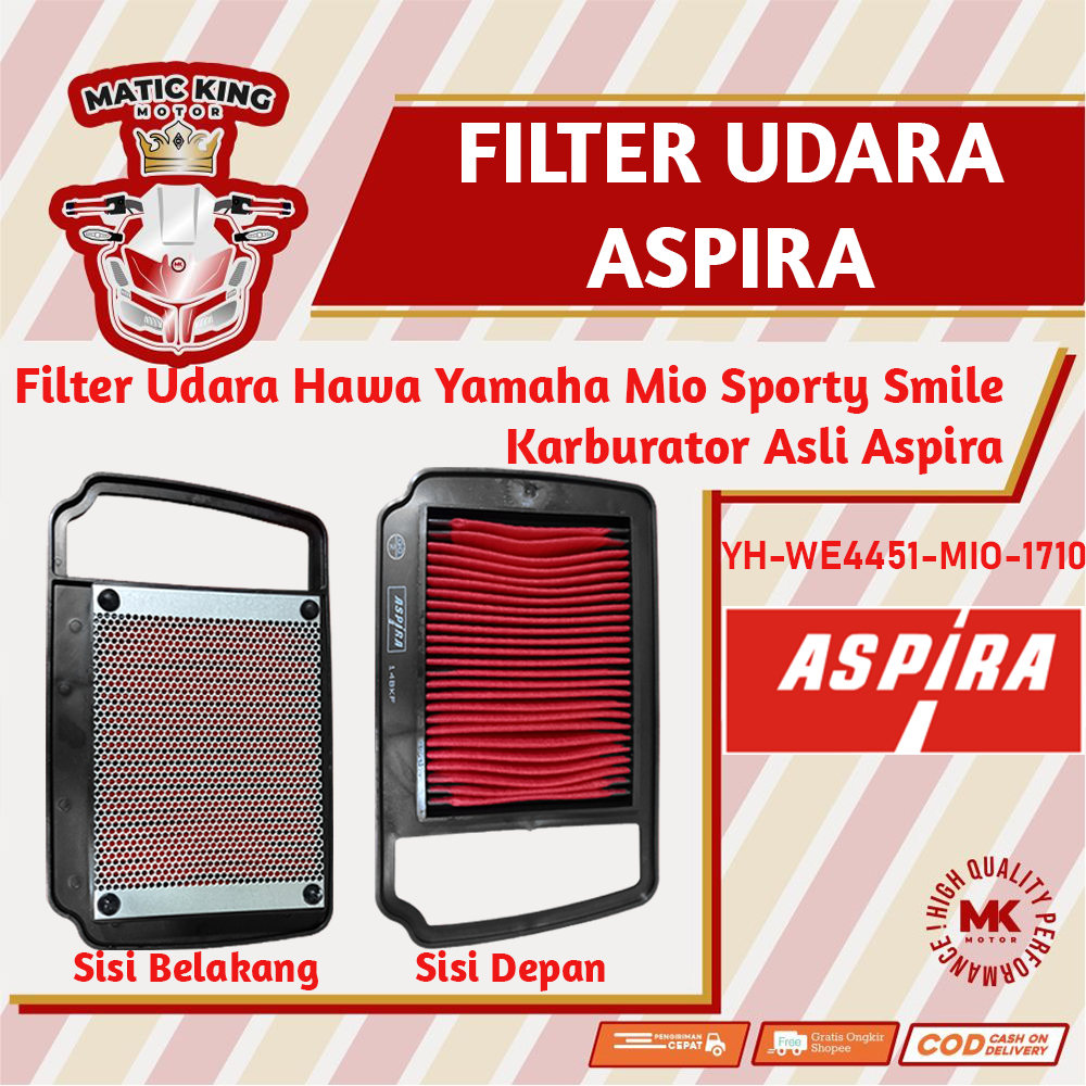 Jual Filter Udara Hawa Yamaha Mio Sporty Smile Karburator 110 ORI ASLI ...