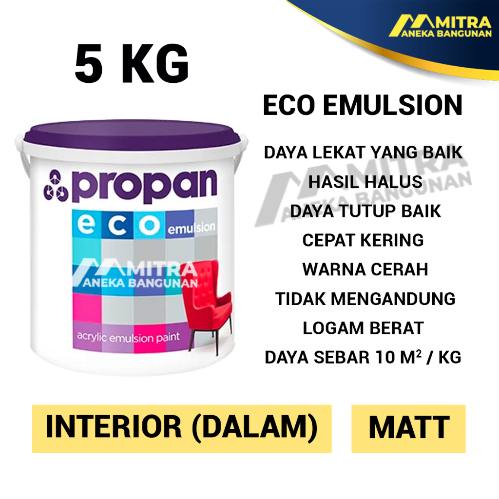 Jual CAT TEMBOK PROPAN INTERIOR EKSTERIOR WARNA AQUA APPEAL 147-3 ...