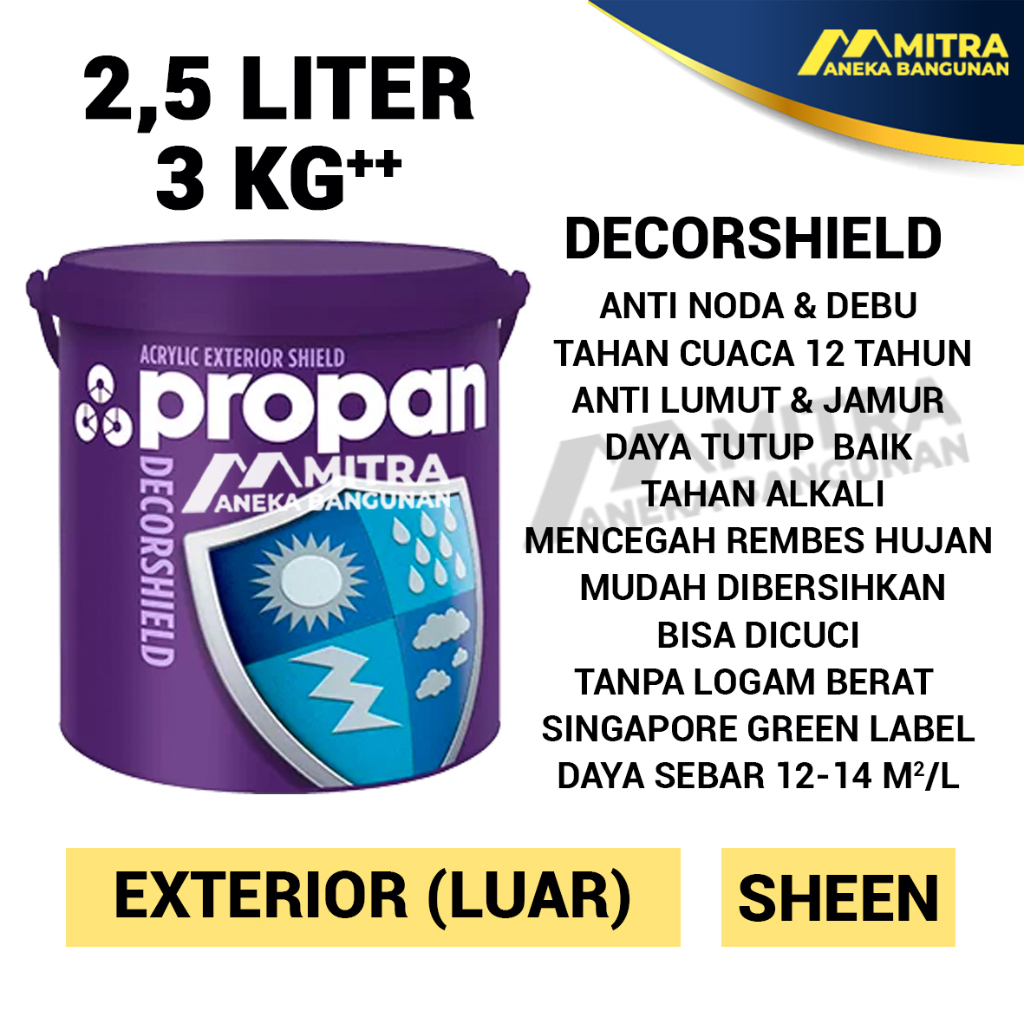 Jual CAT TEMBOK PROPAN INTERIOR EKSTERIOR WARNA AQUA APPEAL 147-3 ...