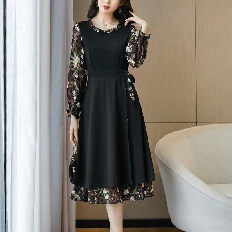 Jual FAN gaun sifon bunga baru/dress korea jumbo/dress korean style ...