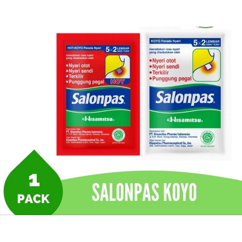 Jual SALONPAS KOYO PEREDA NYERI 1 SACHET ISI 12 LEMBAR | Shopee Indonesia