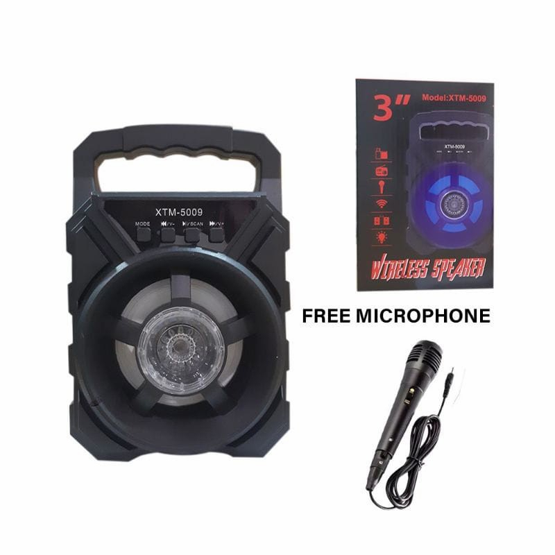Jual (COD) Speaker Bluetooth Portable XTM 5009 free microphone ...