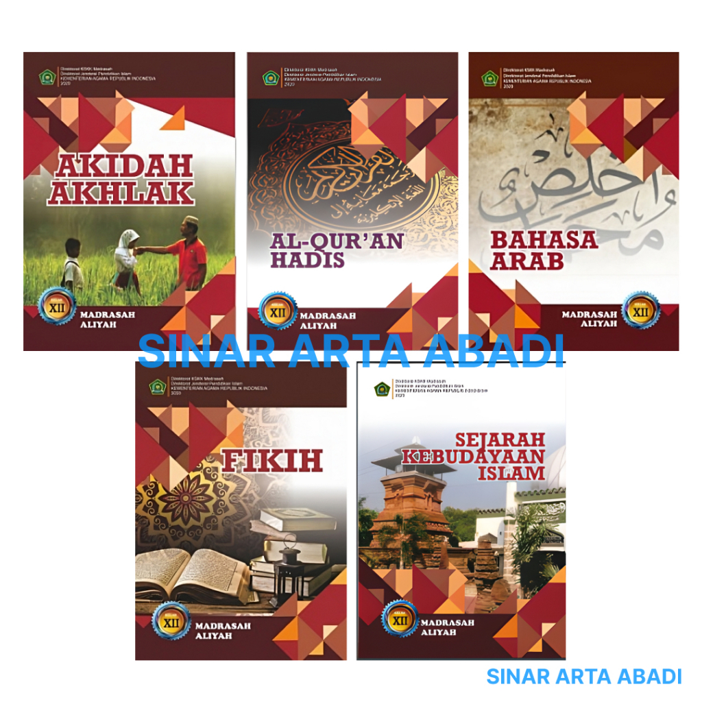Jual Buku Akidah Akhlak Fikih Bahasa Arab Alquran Hadis SKI Paket MA kelas 12 Kemenag | Shopee ...