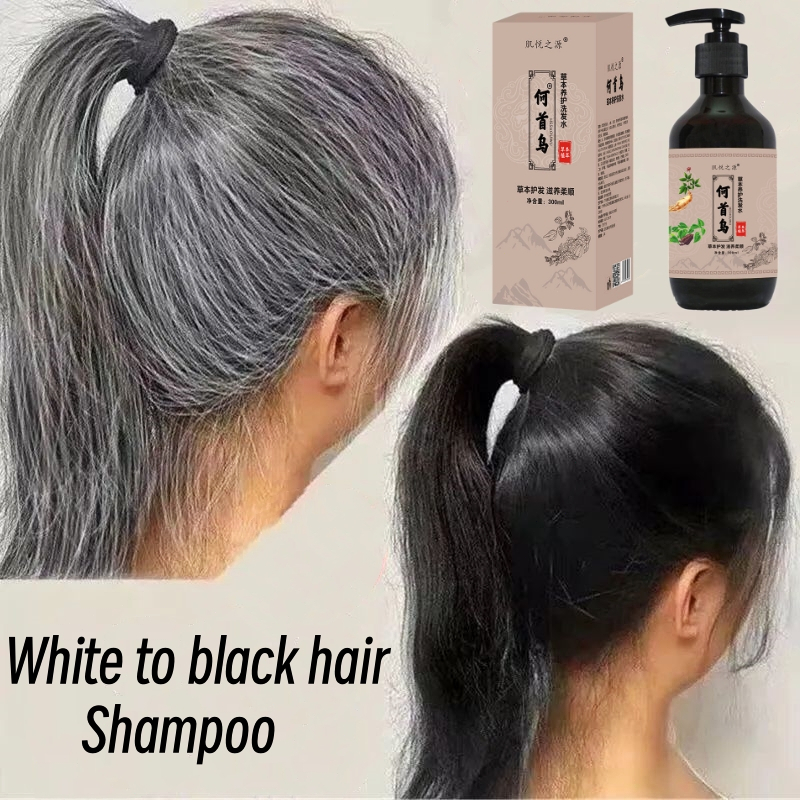 Jual READY STOCK Hair color shampoo polygonum multiflorum black hair ...