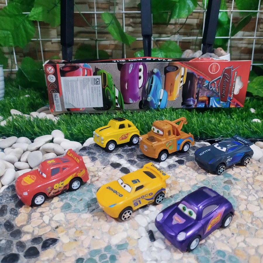 Jual MAINAN DIECAST SET CARS MC QUEEN PULLBACK ANAK LAKI LAKI - KADO ...