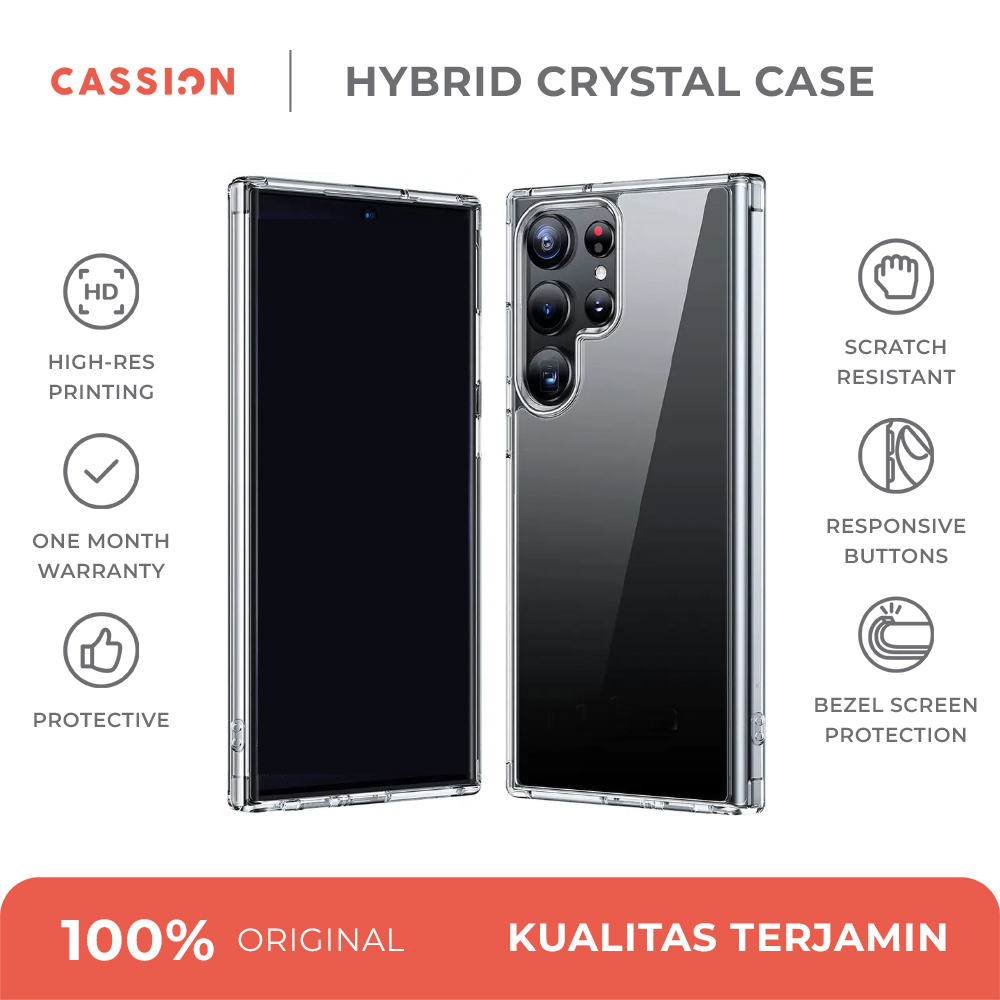 Jual CASSION Hybrid Crystal Case for Samsung S25 Edge S24 S23 S22 S21 Ultra Plus FE Clear ...