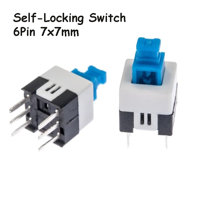 Jual Self Locking Switch 7x7mm 6 pin Saklar Tombol On Off Interlocking ...