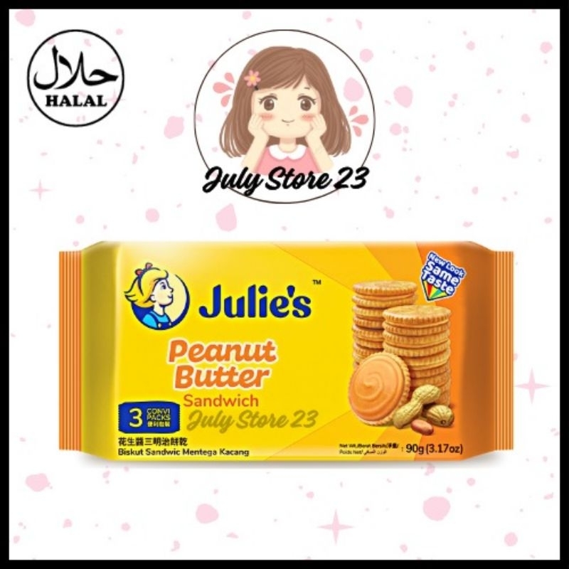 Jual Julie's Peanut Butter Sandwich Biscuit 180 gr | Shopee Indonesia