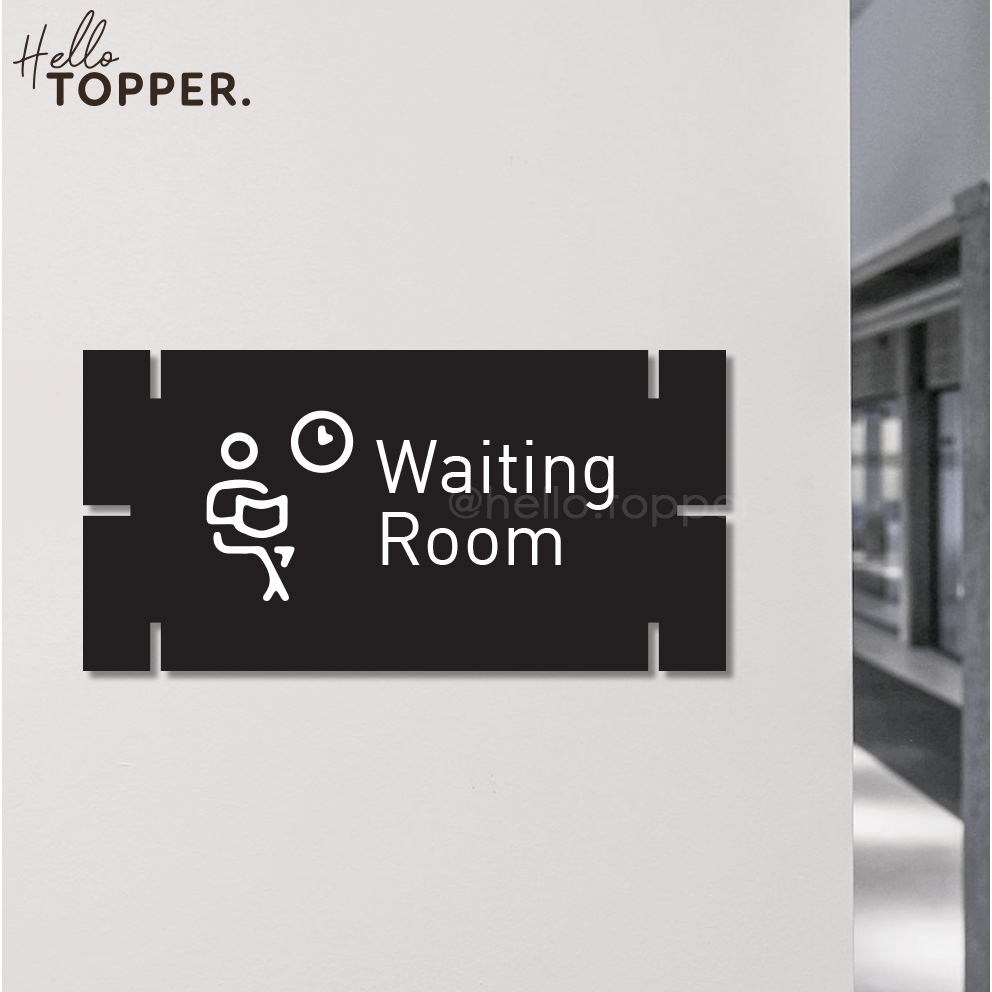 Jual Waiting Room Signage Acrylic Sign Board Akrilik Papan Label Puzzle ...
