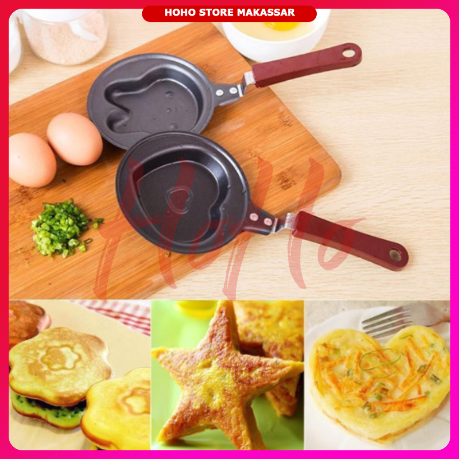 Jual Teflon Mini Lucu Panci Kecil Motif Karakter Cetakan Telur Non ...