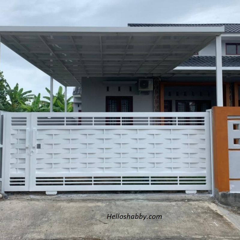 Jual pagar besi model anyaman plat besi | Shopee Indonesia