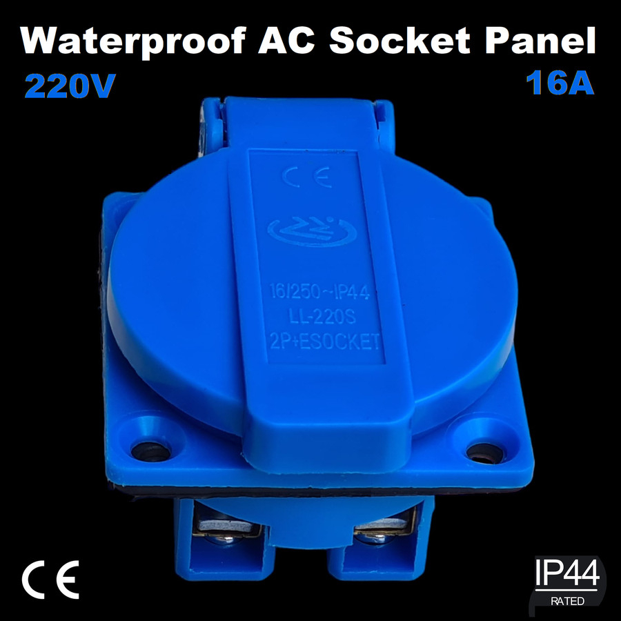 Jual Stop Kontak Waterproof Soket AC Outdoor Panel Box Outlet Socket ...