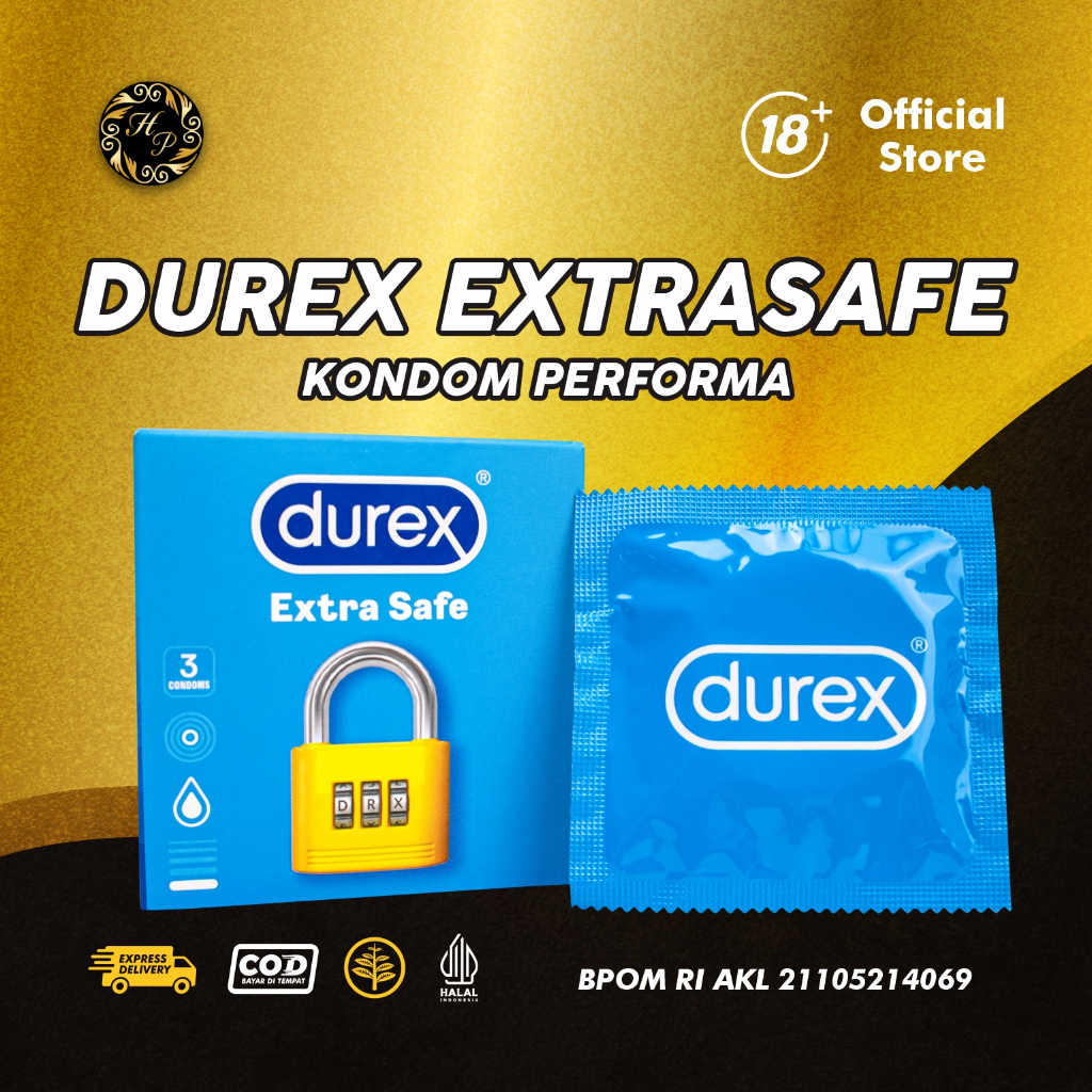 Jual Karet Pelindung Berpelumas Kondom Durex Extra Safe Terjamin Aman ...