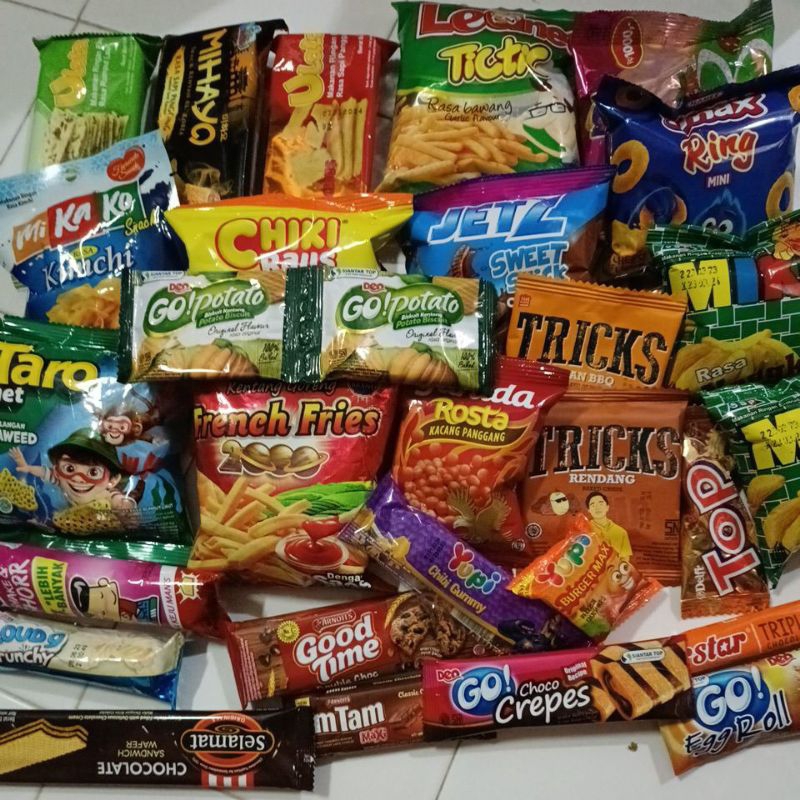 Jual aneka Snack murah paket termurah jajan 1 paket campur mix banyak ...