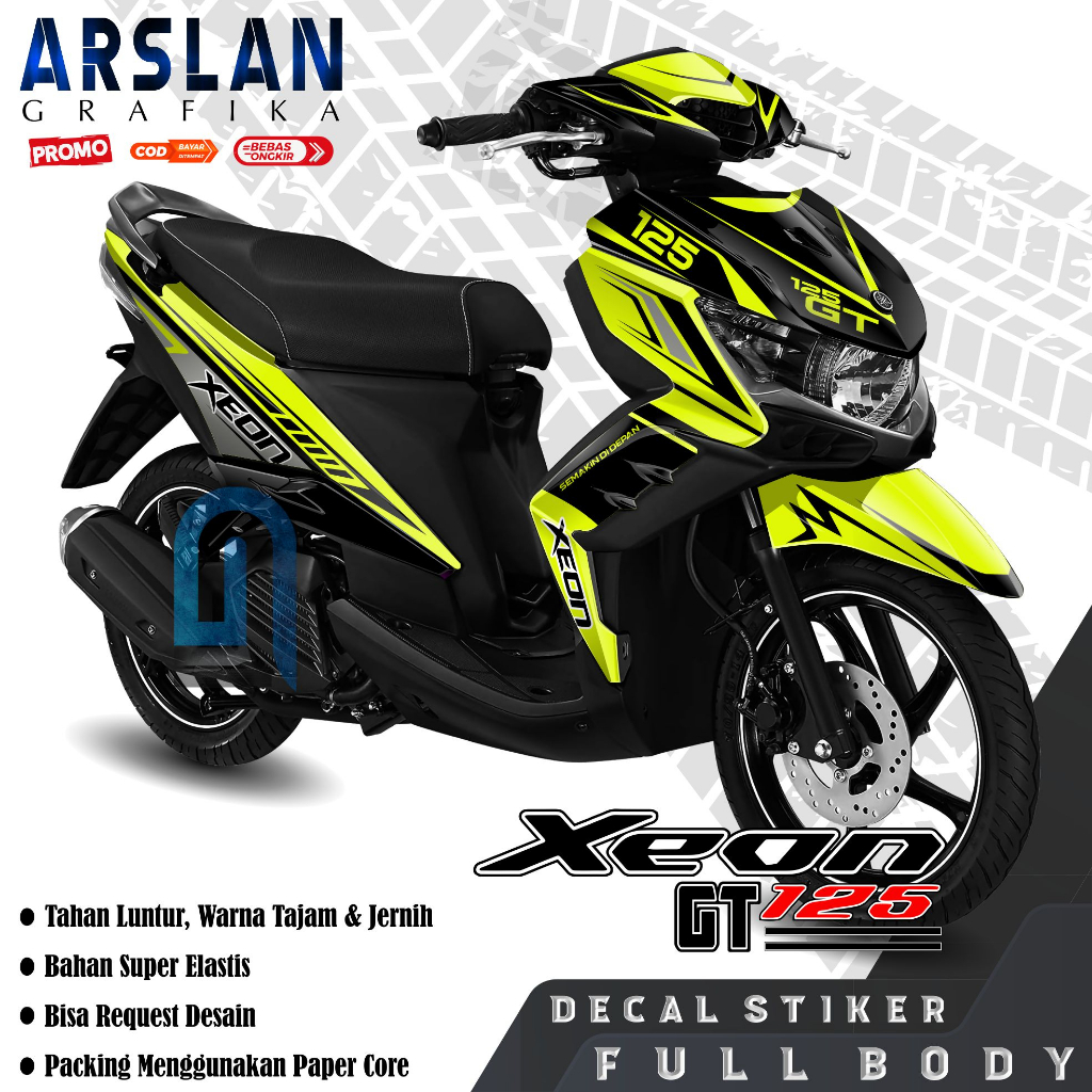 Jual Decal Xeon GT 125 Full Body Stiker Xeon GT 125 Full Body Dekal ...