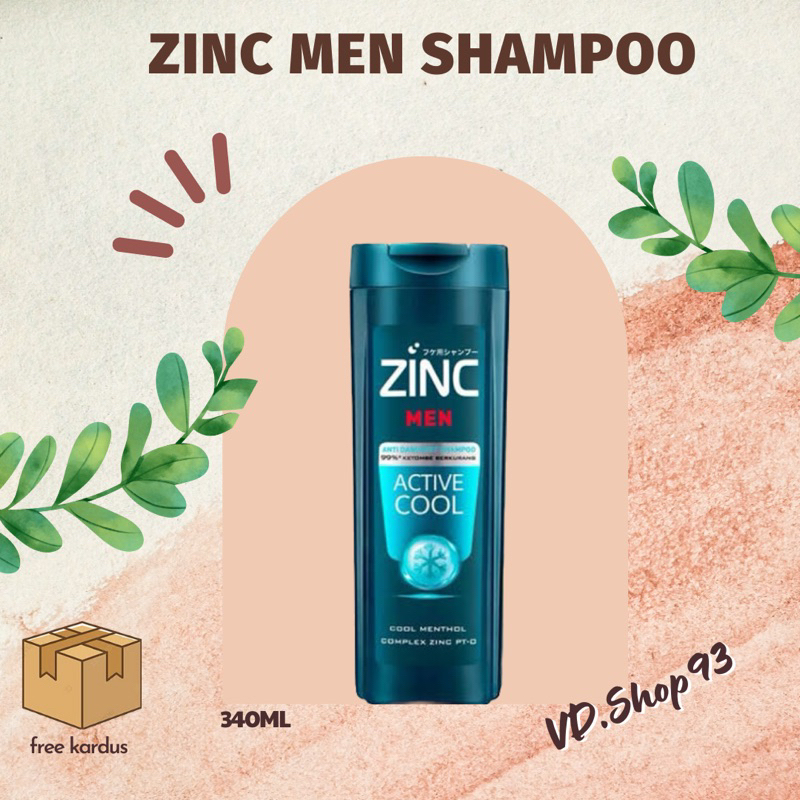Jual ZINC MEN SHAMPOO ACTIVE COOL 340ML | Shopee Indonesia