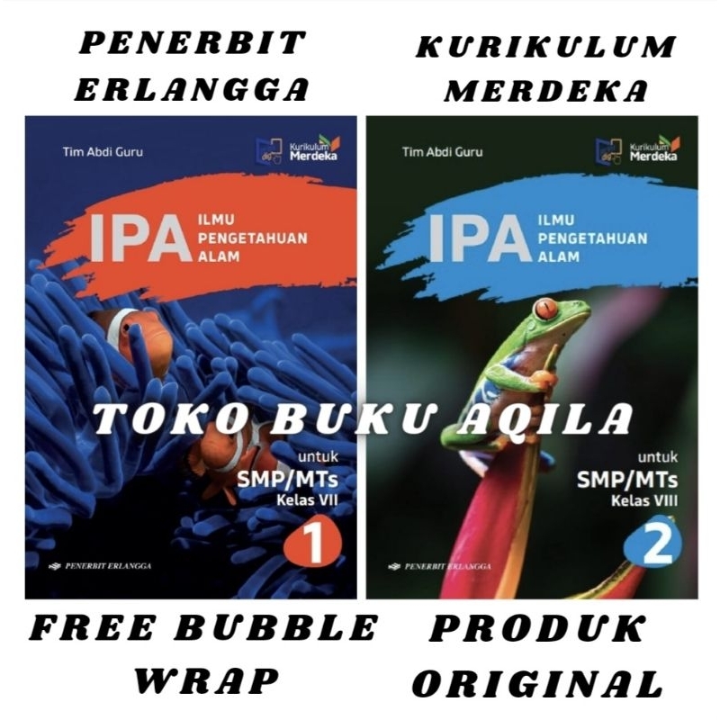 Jual Buku IPA Kelas 1 2 / 7 8 SMP Erlangga Kurikulum Merdeka ORIGINAL ( ILMU PENGETAHUAN ALAM ...