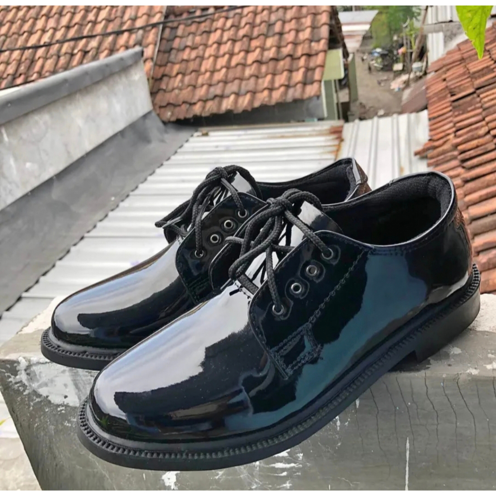 Jual Sepatu PDH TNI AD AL AU Sepatu PDH SATPAM GLOSY | Shopee Indonesia