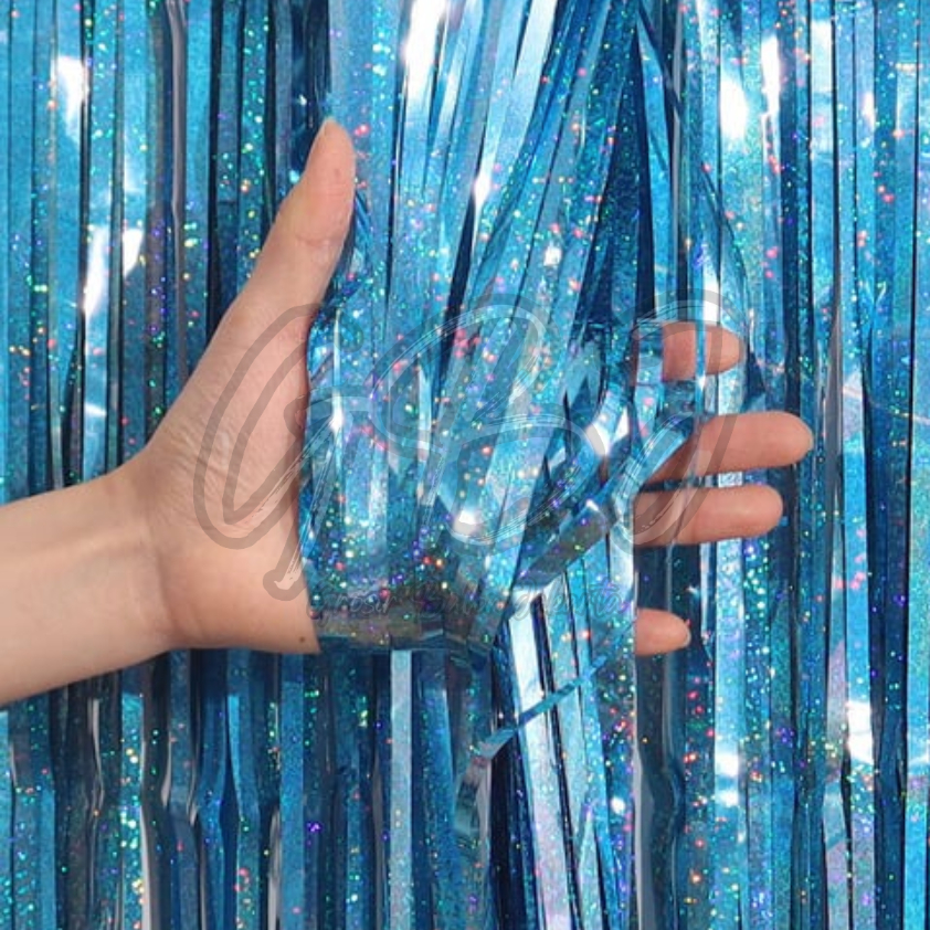 Jual TIRAI FOIL GLITTER Ulang Tahun / Rumbai / Backdrop / Banner (1*2m ...