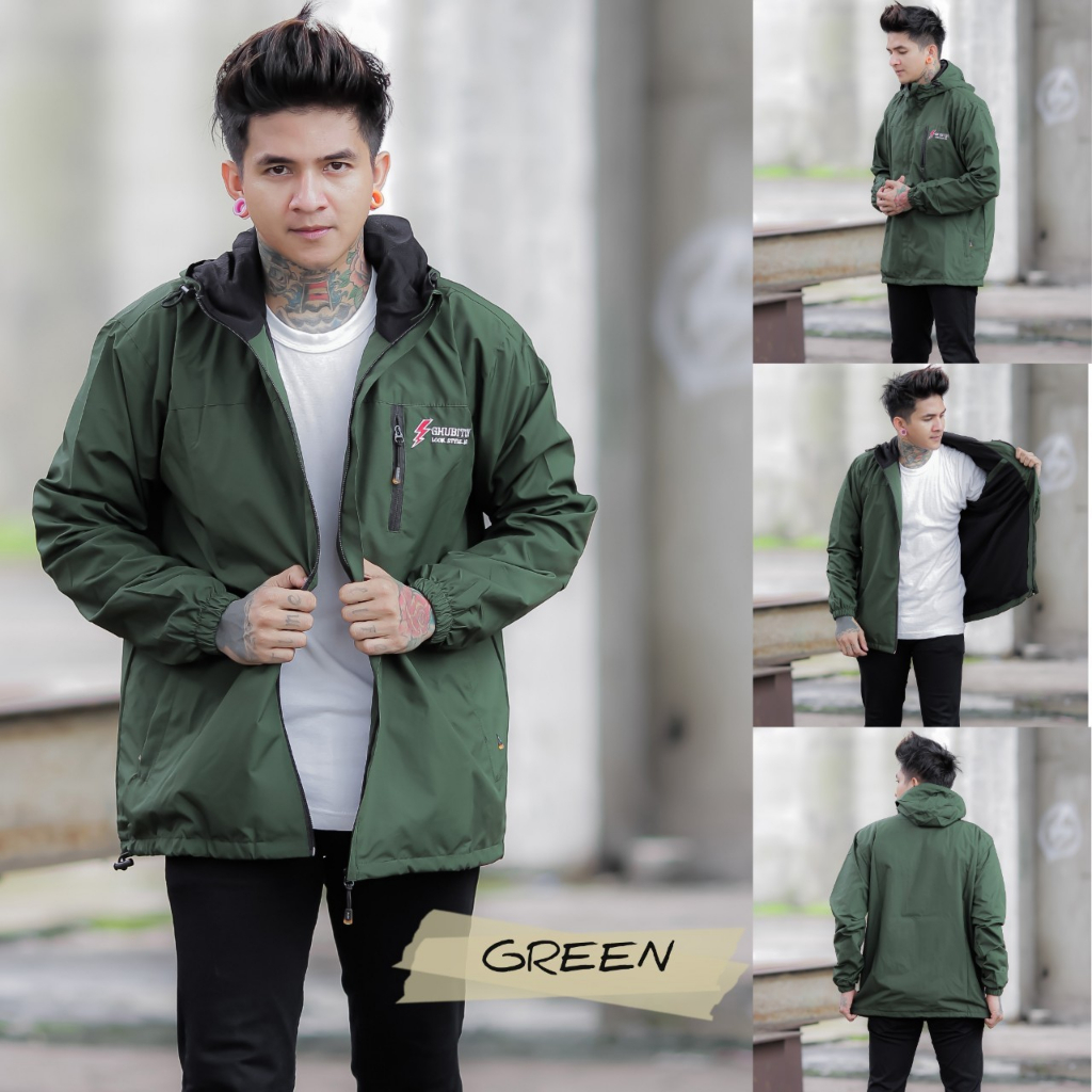 Jual JAKET PARKA SIMPLE HIJAU - JAKET PARKA OUTDOOR - JAKET GUNUNG ...
