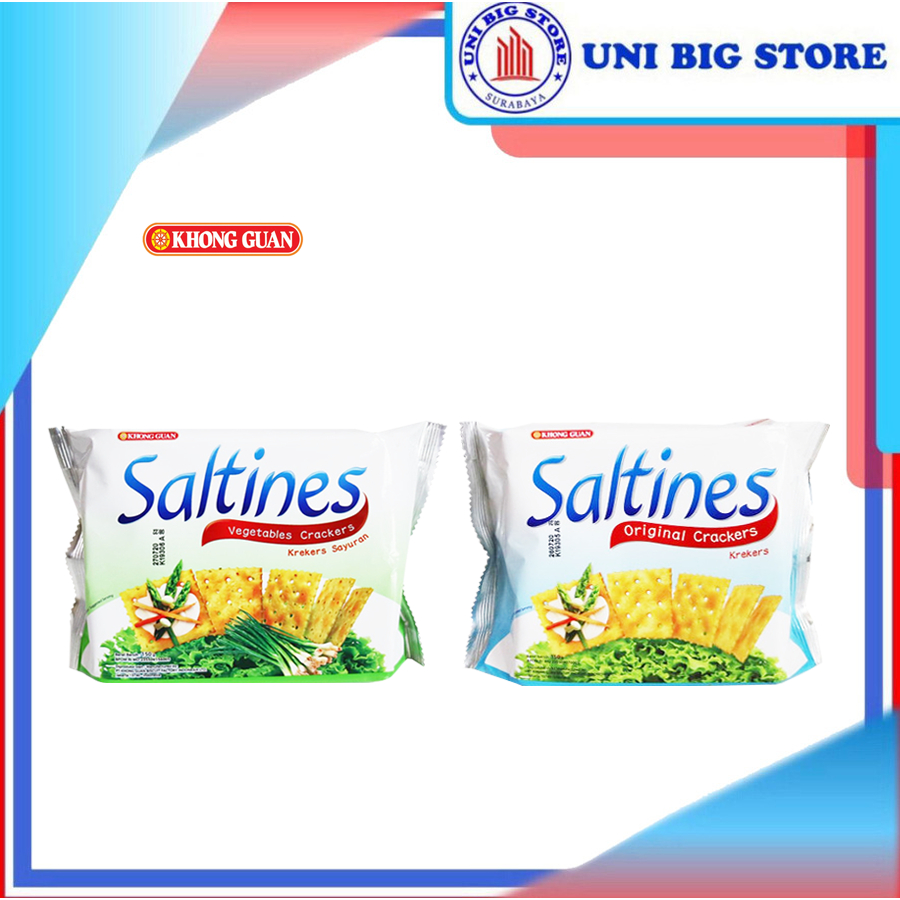 Jual KHONG GUAN Saltines Original / Vegetables 150 gr Biscuit Crakers ...