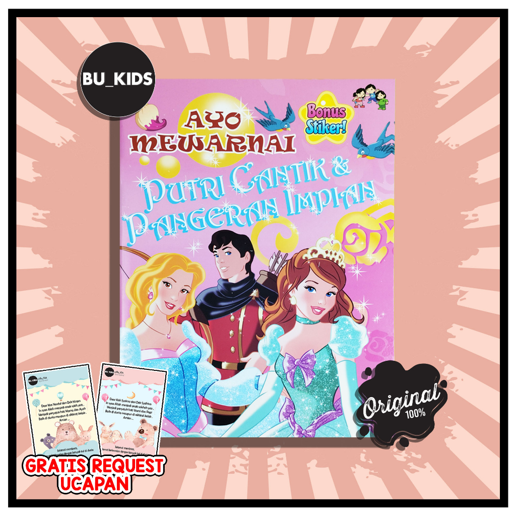 Jual Buku Mewarnai Putri Cantik Dan Pangeran Impian Anak Tk Paud ...