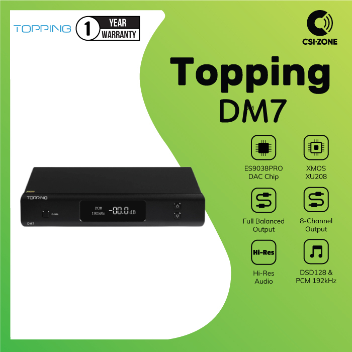 Jual Topping DM7 High Resolution Full Balance DAC / AMP | Shopee Indonesia