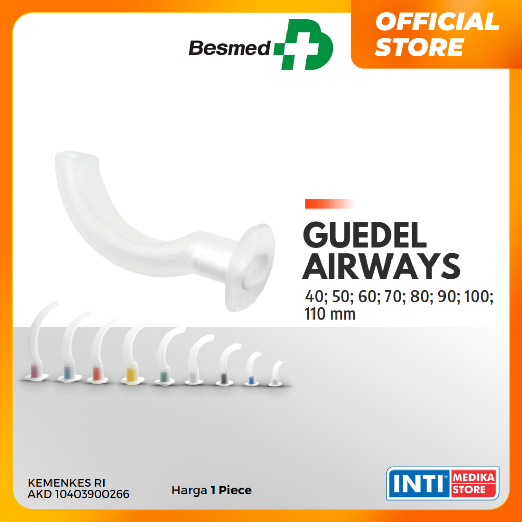 Jual BESMED - Guedel Airways Sterile | Gudel | Oropharyngeal Airway ...