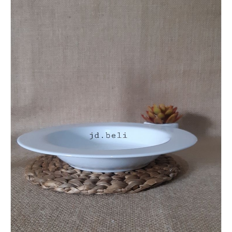 Jual Piring pasta keramik/Piring cekung/Piring saji/Piring bulat cekung ...