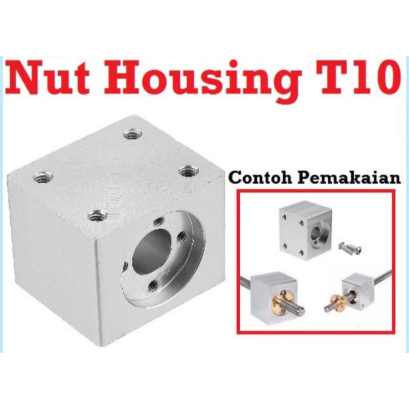 Jual Nut Housing T10 Holder Bracket Rumahan CNC Router Milling Lead ...