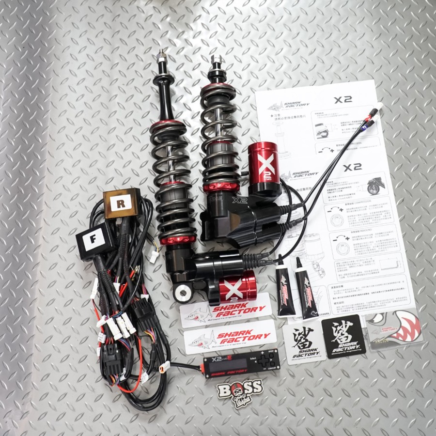 Jual Electronic Shock Tabung Shark Factory X2 E Red Vespa Sprint ...