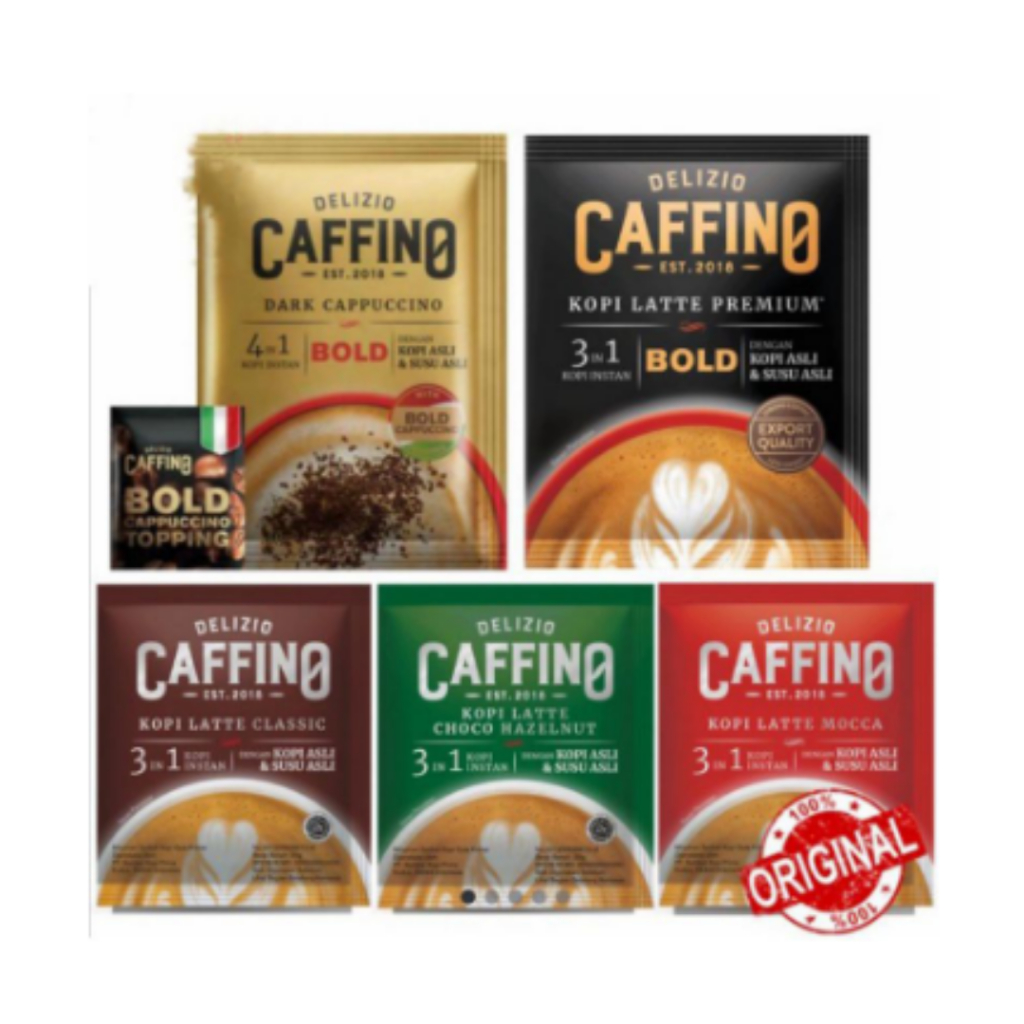 Jual DELIZIO CAFFINO Kopi Latte Instan 3 in 1/renteng 10sachets ...