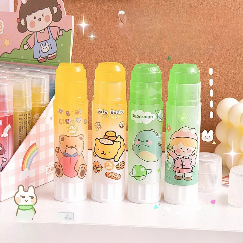 Jual DY PACK GLUE STICK LEM KERTAS LUCU CARTOON / LEM PEREKAT KERTAS ...