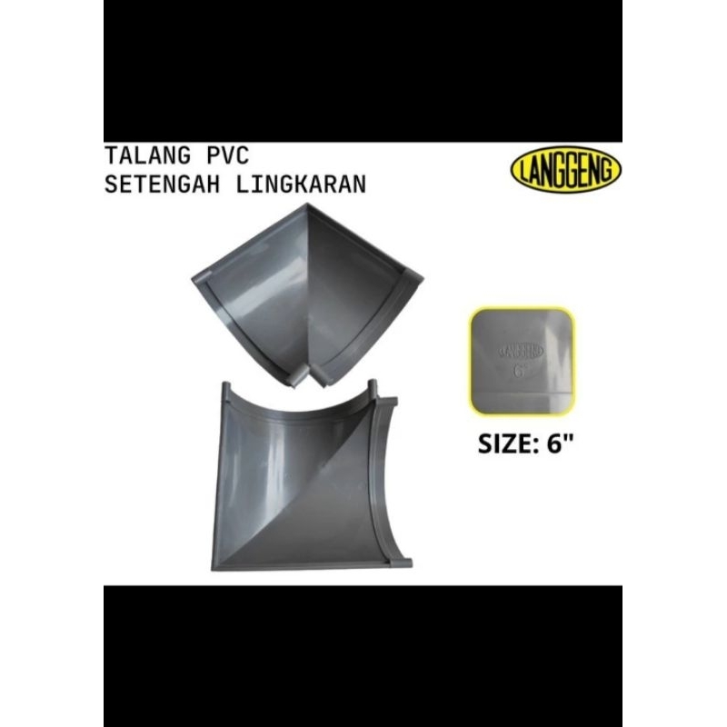 Jual Belokan Siku L Talang Air Oval 6" 6 Inch Setengah Lingkar Letter L ...