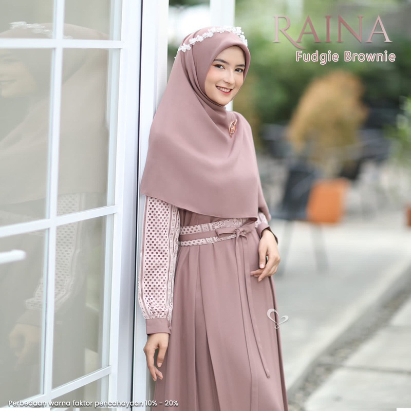 Jual RAINA DRESS BY SALVINA HIJAB GAMIS KOMBINASI BURKAT elegant ...